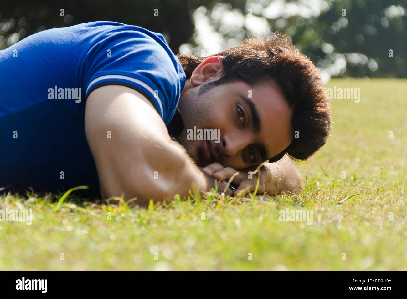 1 indian Man Park rest Stock Photo - Alamy