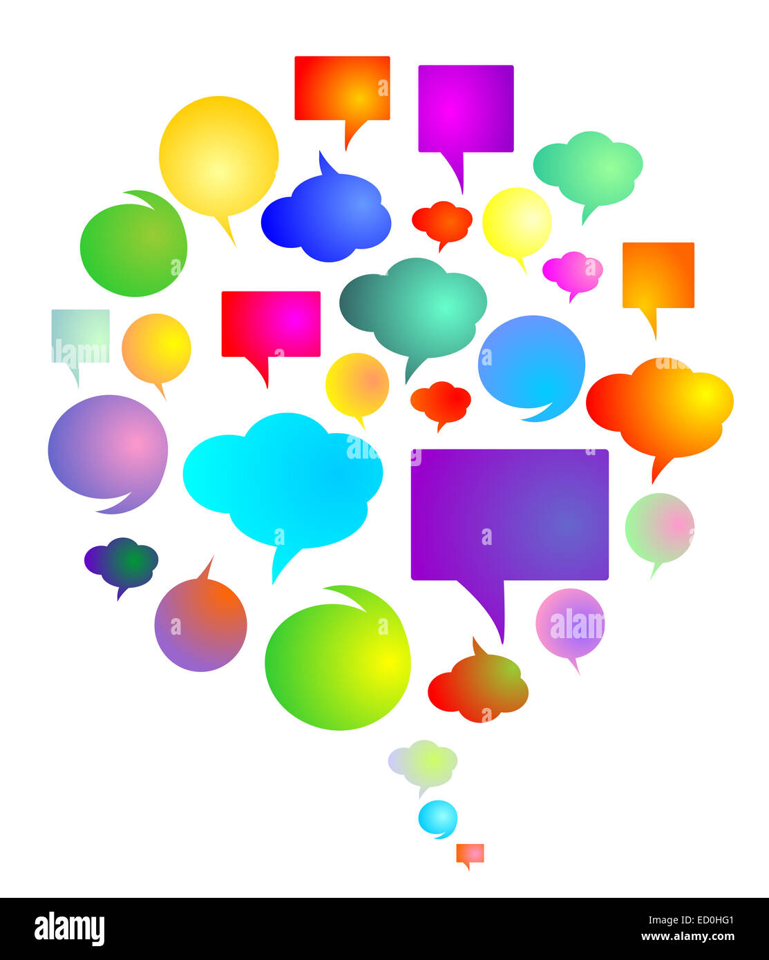 Set speech and thought bubbles Stock Photo - Alamy