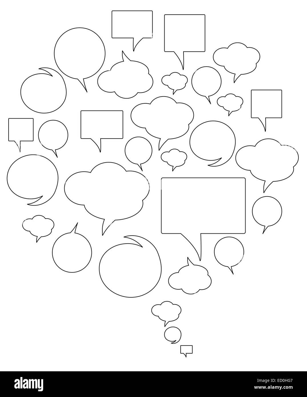 Set speech and thought bubbles Stock Photo - Alamy Set speech and thought bubbles Stock Photo - Alamy