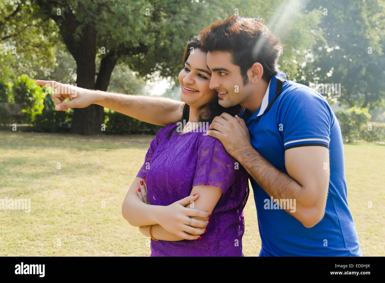 Indian couples enjoy in park hi-res stock photography and images - Alamy