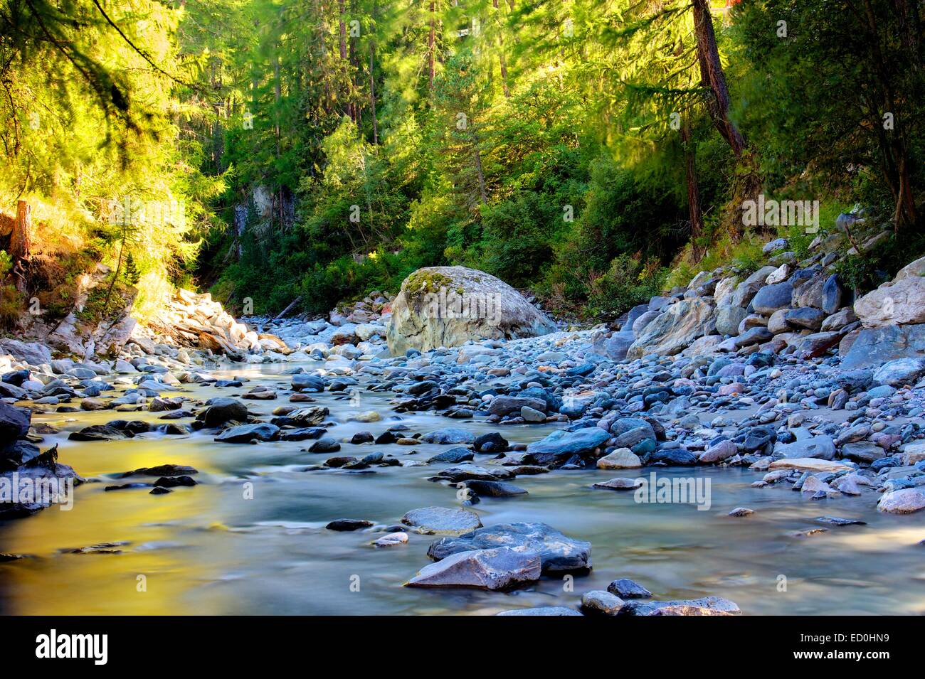 Gornera River near Zermatt, Switzerland Stock Photo - Alamy