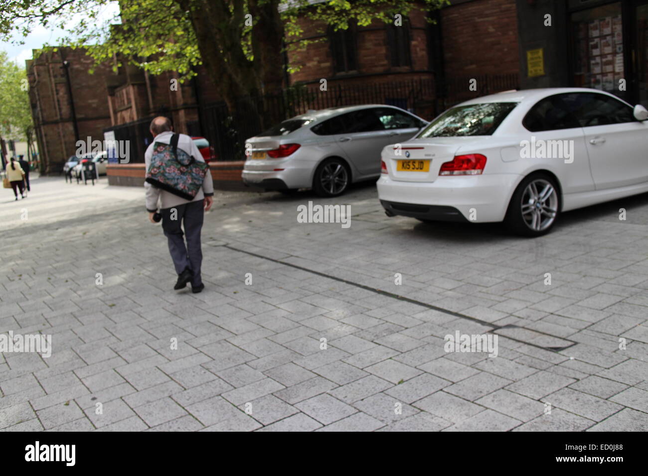 Shoppers in walsall town centre, high street, In West Midlands UK Stock ...
