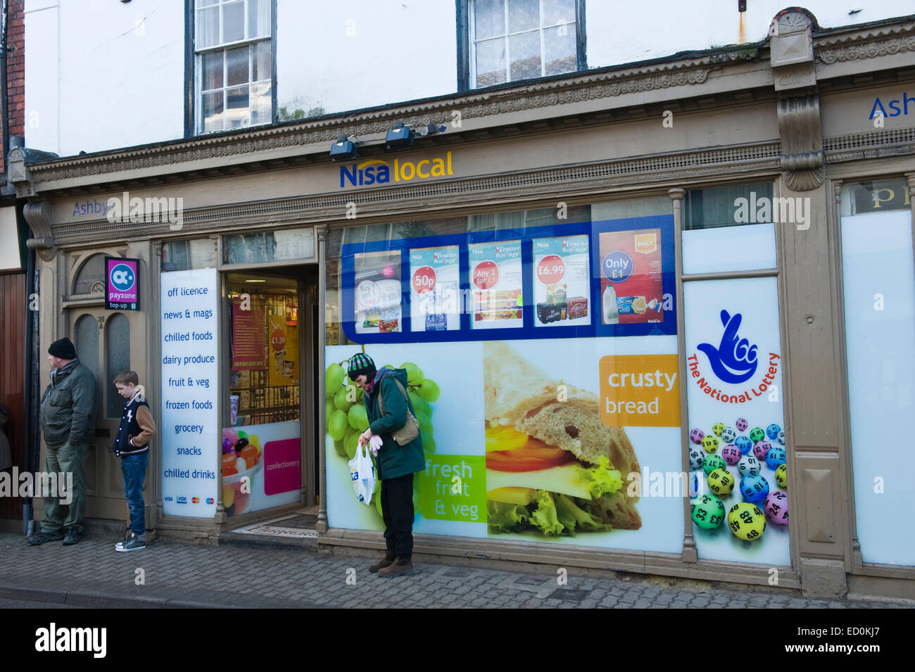 Exterior of NISA local supermarket at Kington Herefordshire England UK ...