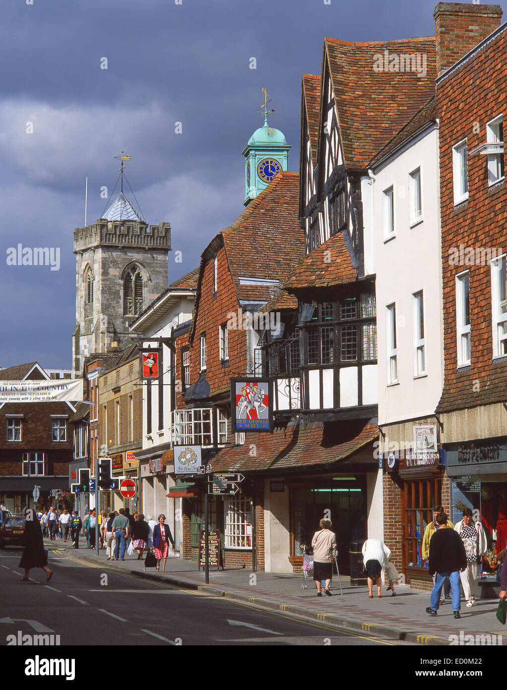 Period buildings, High Street, Salisbury, Wiltshire, England, United ...