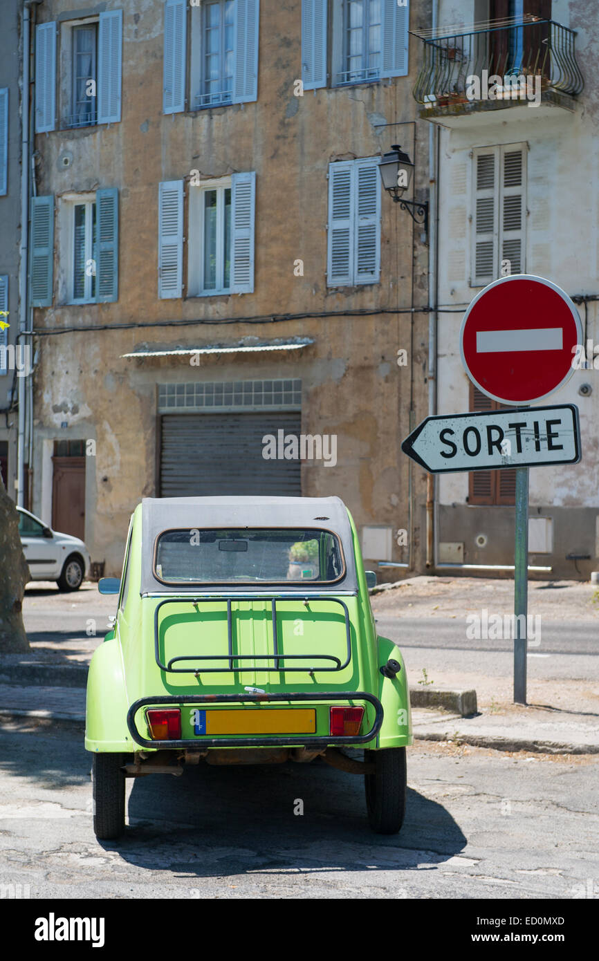 Old typical French car on parking in France Stock Photo - Alamy
