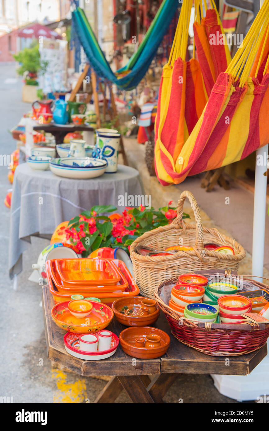 Typical French souvenirs outdoor at the shop Stock Photo - Alamy