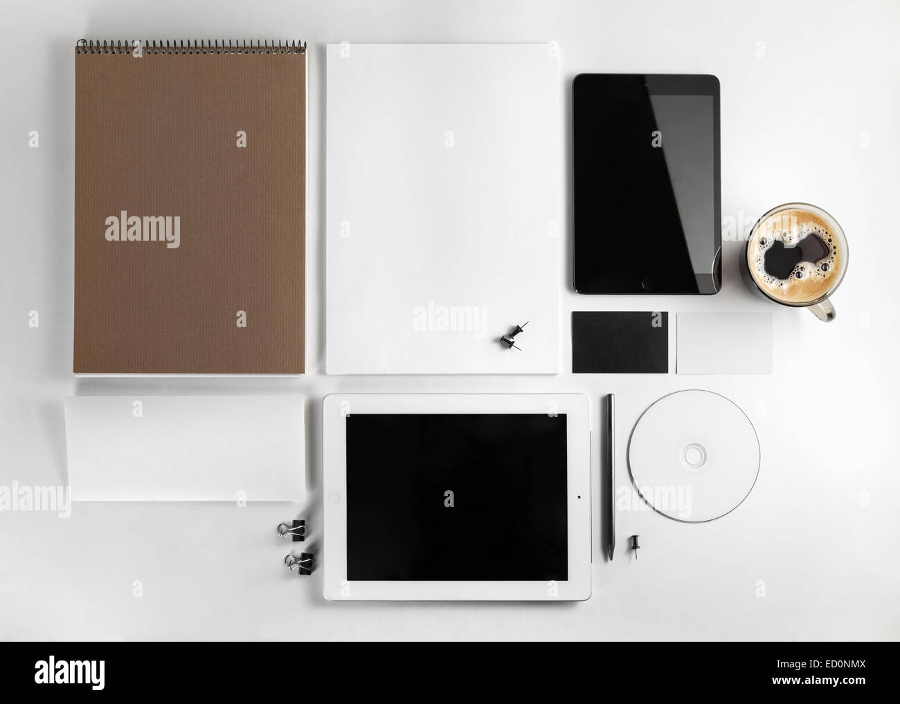 Template for branding identity for designers. Top view Stock Photo - Alamy