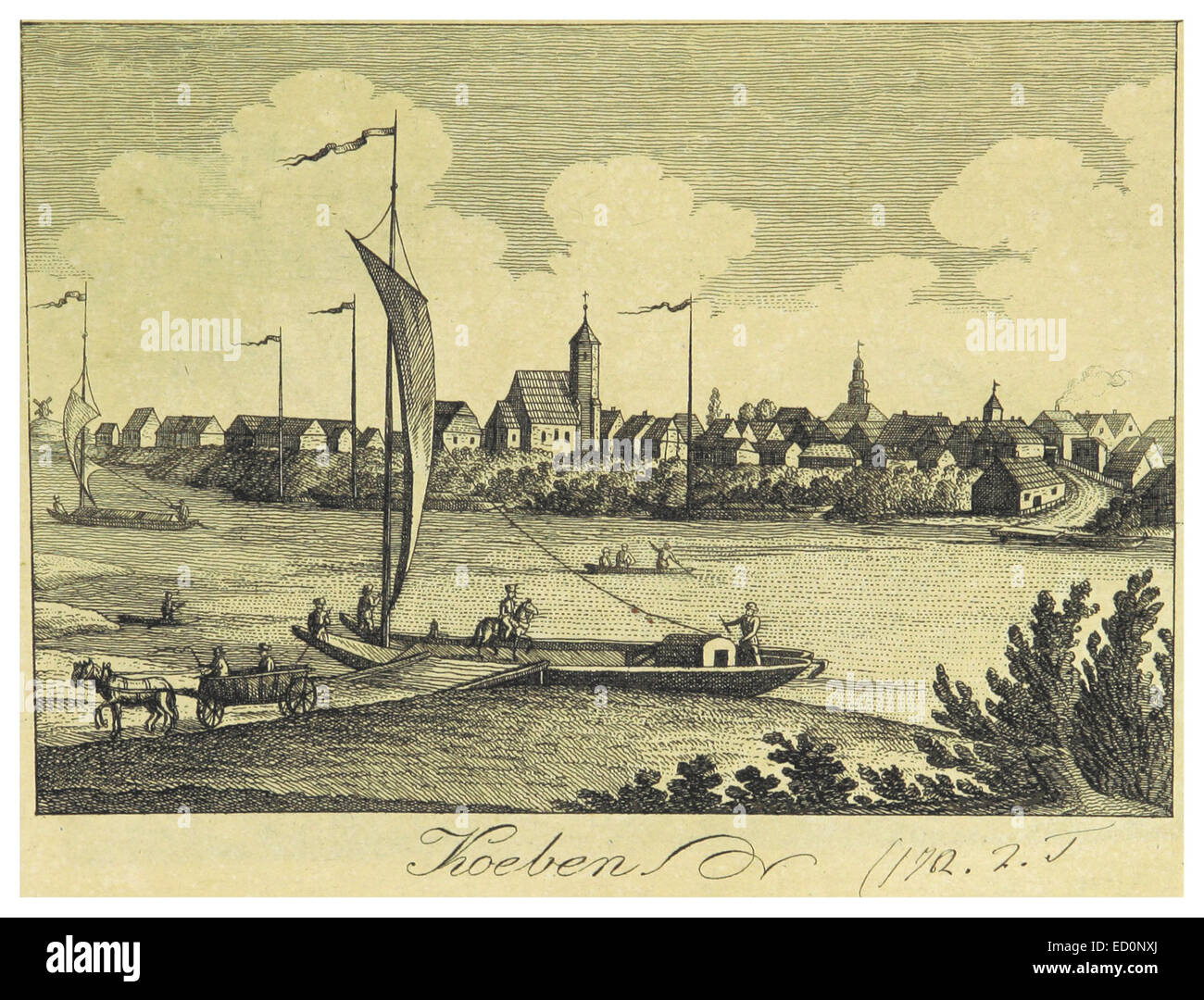 FISCHER, STUCKART(1812) Schlesien p032 - Koeben Stock Photo - Alamy