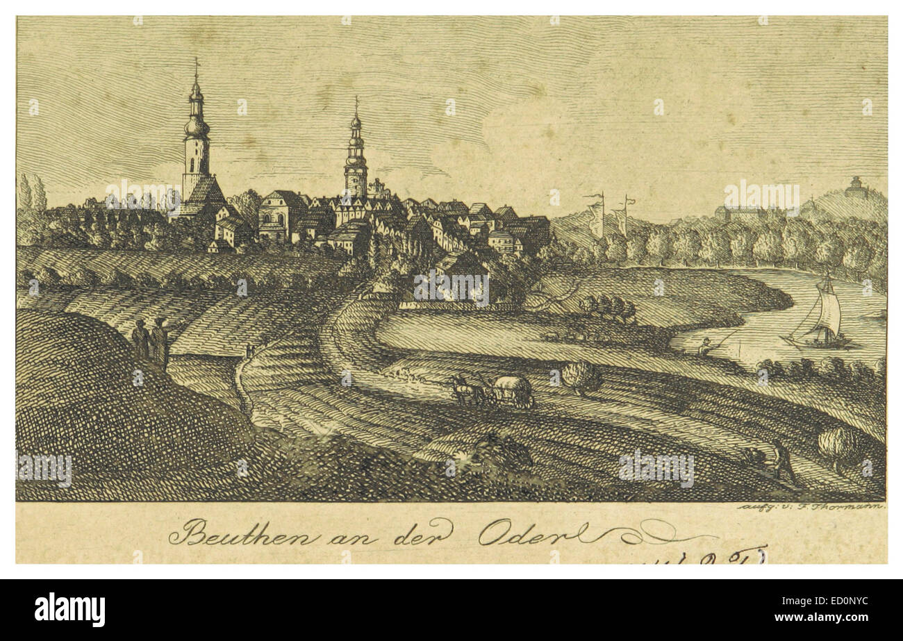 FISCHER, STUCKART(1819) Schlesien p042 - Beuthen an der Oder Stock ...