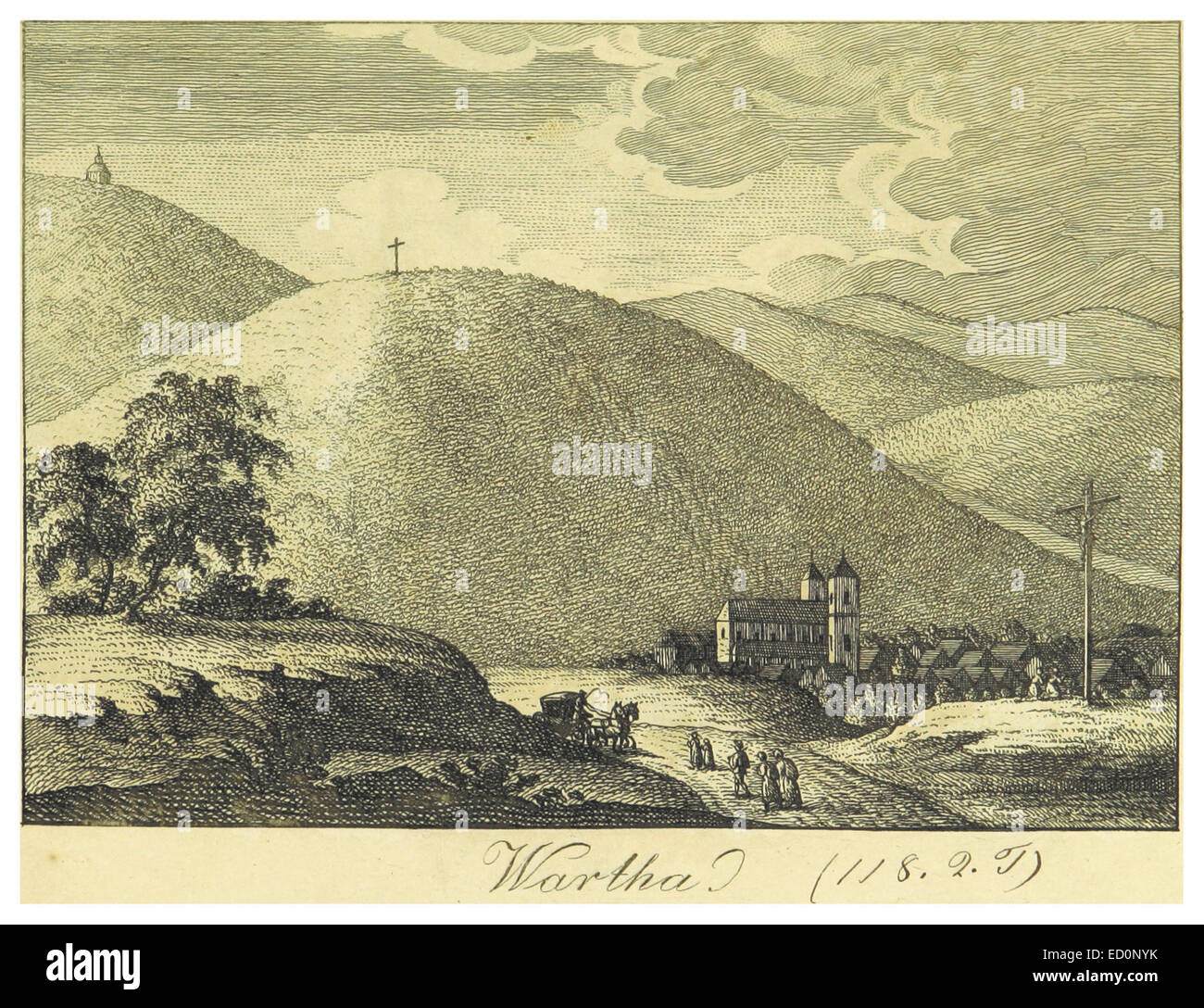 This 1819 illustration by Fischer and Stuckart shows the Wartha region ...