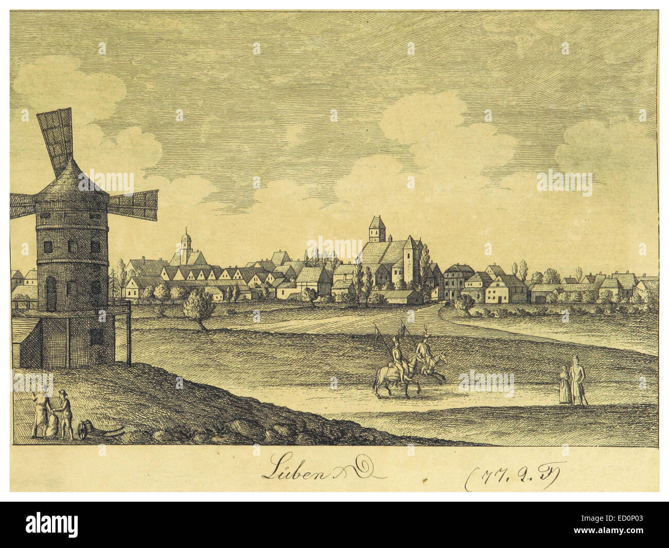 FISCHER, STUCKART(1819) Schlesien p074 - Lüben Stock Photo - Alamy