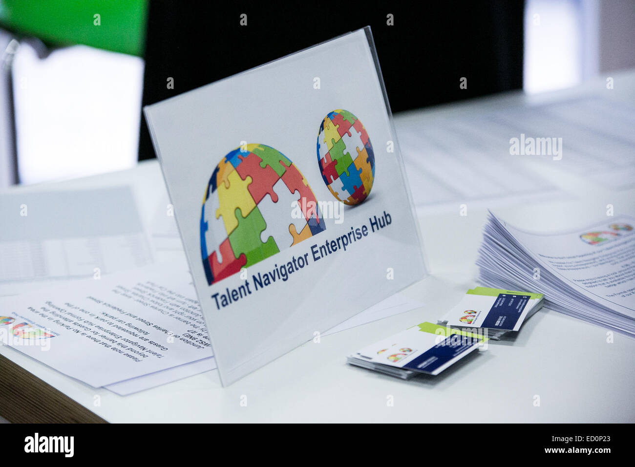 Table with leaflets hi-res stock photography and images - Alamy
