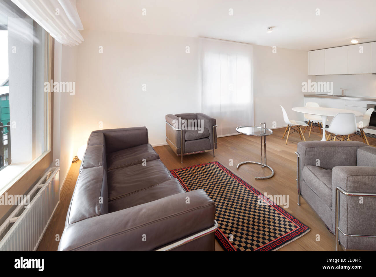 Architecture, comfortable apartment, wide living room Stock Photo - Alamy
