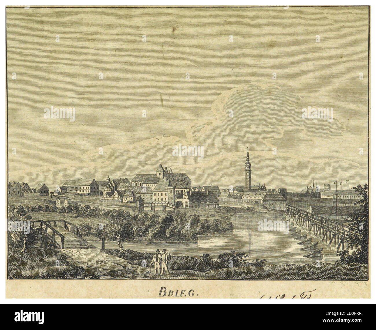 An 1819 map of Schlesien (Silesia) featuring Brieg, offering a glimpse ...