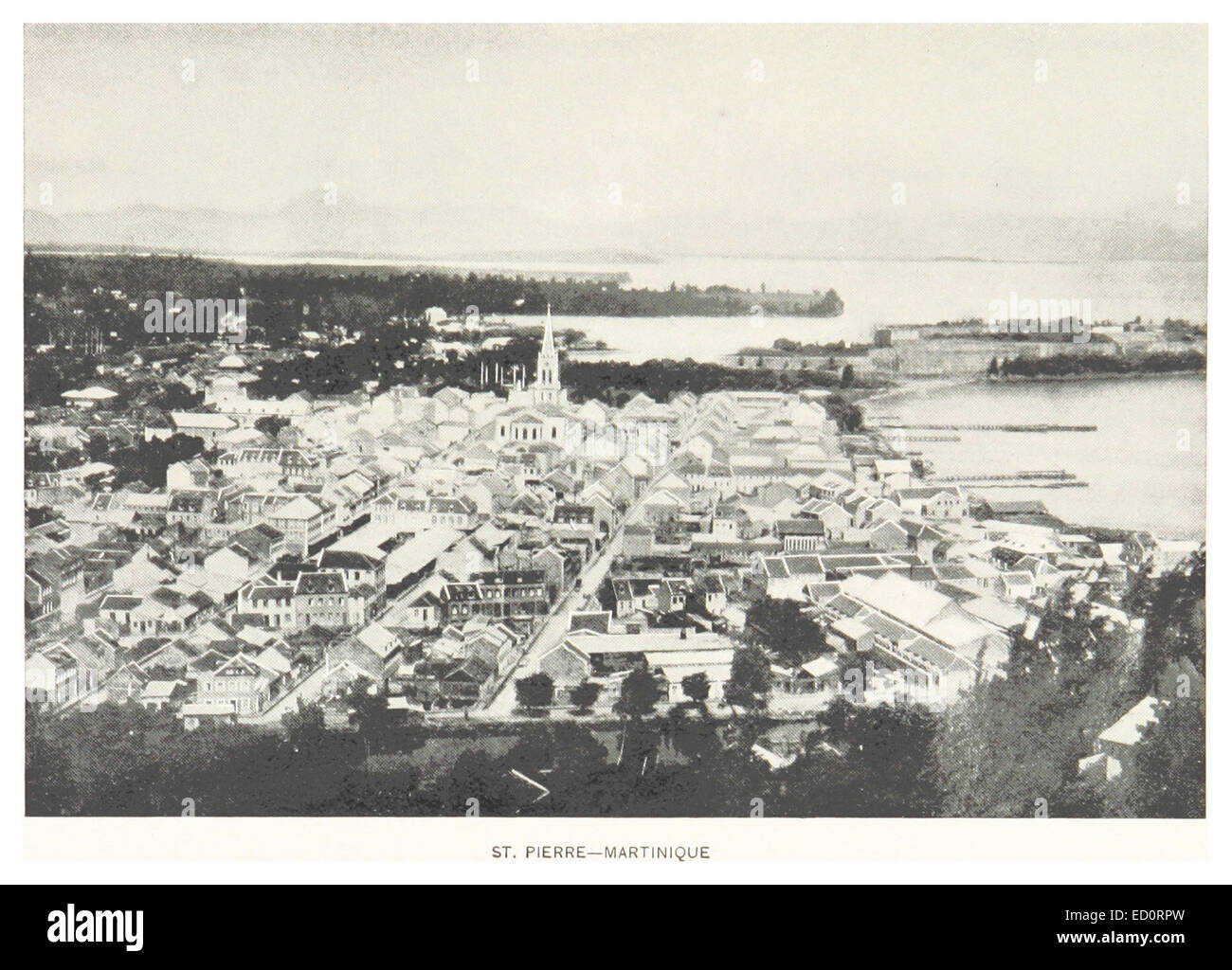 A 1893 depiction of Fort-de-France, the capital of Martinique ...