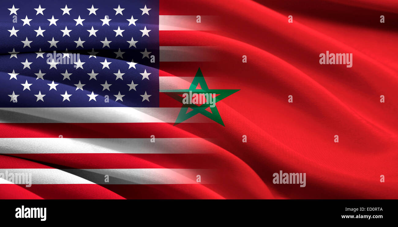Usa and morocco flag hi-res stock photography and images - Alamy