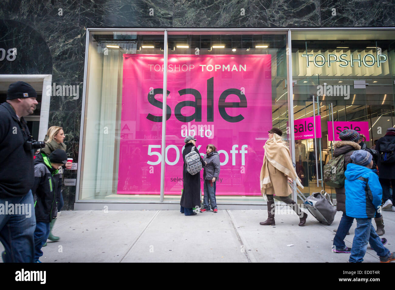 The Topshop/ Topman store on Fifth Avenue in Midtown Manhattan in New ...