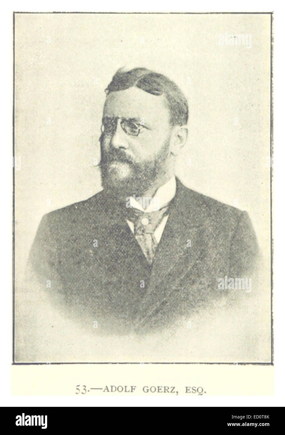 Adolf Goerz, an Esquire, known for his contributions to the cultural ...