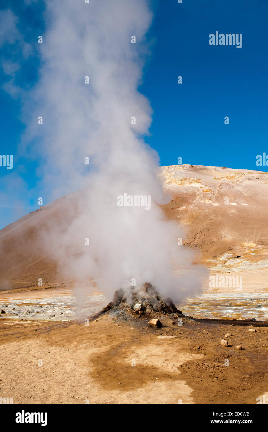 At the edge of the huge Krafla volcano with its ten kilometer wide ...