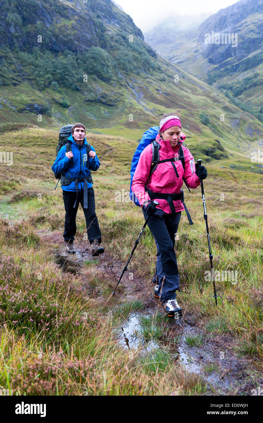 Hiking in Glencoe Stock Photo - Alamy