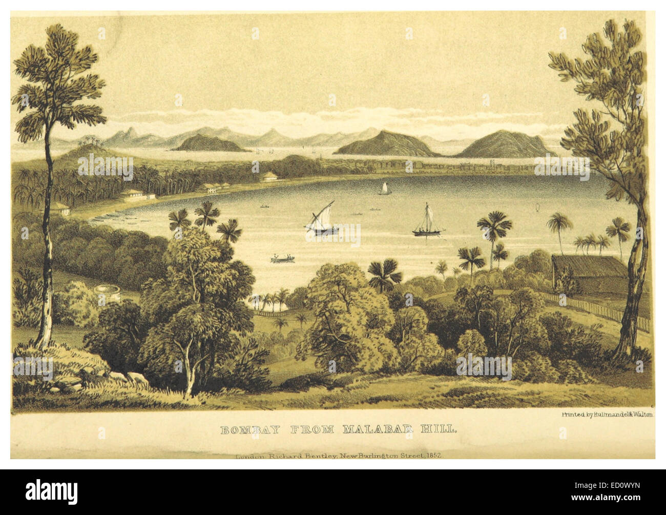 GRAY(1852) pg12 BOMBAY FROM MALABAR HILL Stock Photo - Alamy