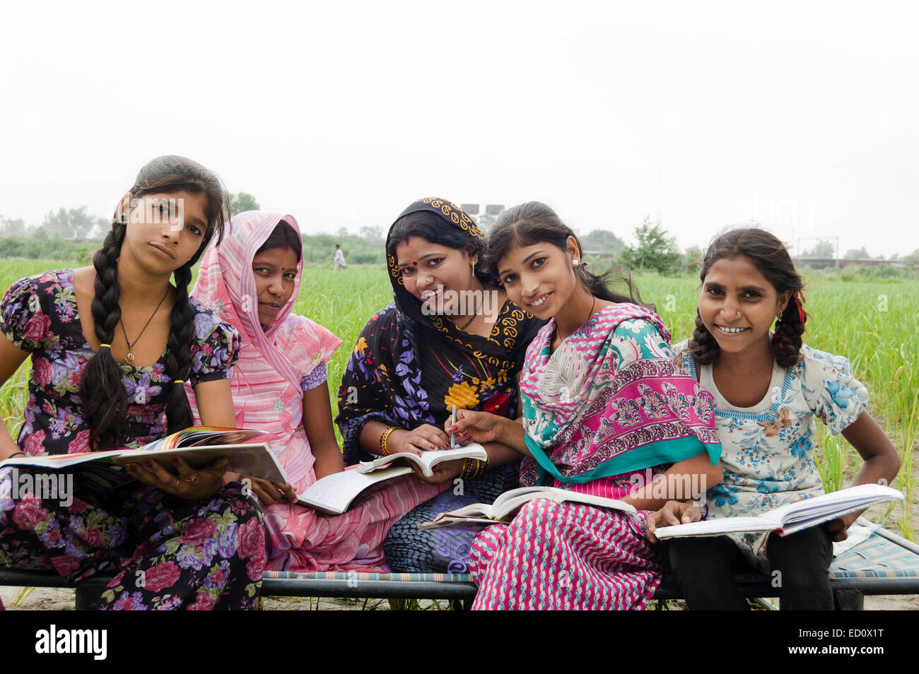 indian rural family study Stock Photo - Alamy