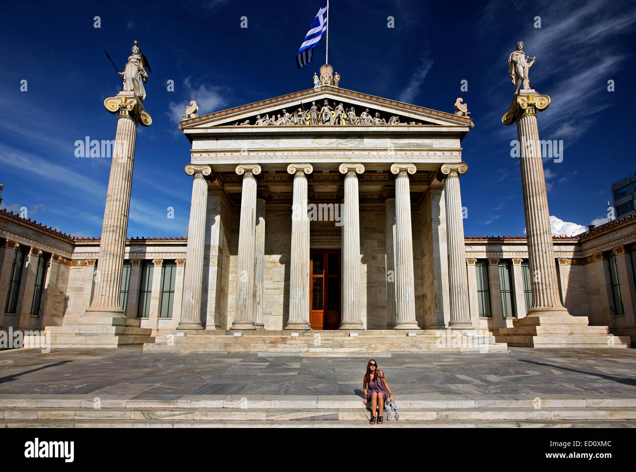 The Academy of Athens, part of the "Neoclassical Trilogy ...
