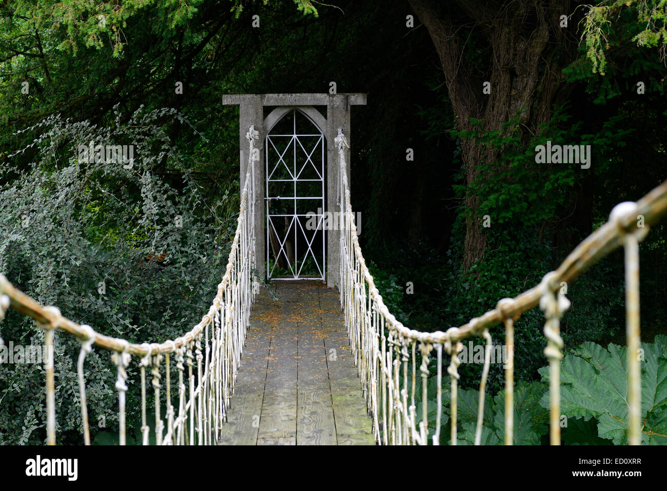 birr castle wrought iron suspension bridge built 1820 river camcor ...
