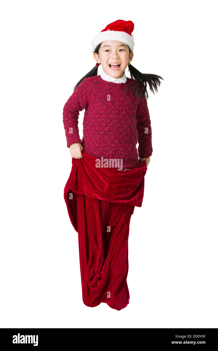 Cute santa bag open Cut Out Stock Images & Pictures - Alamy