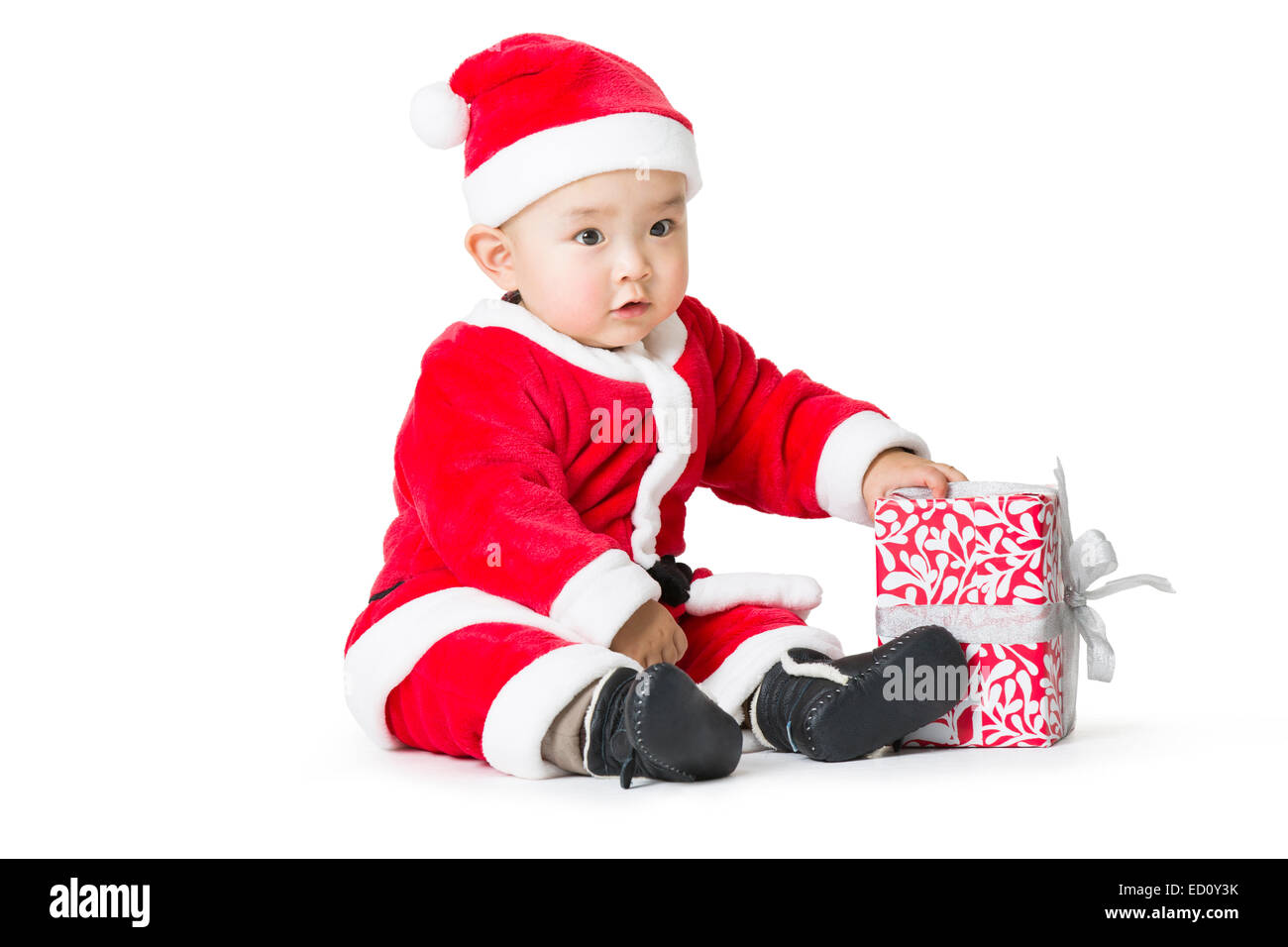 Santa claus holding babies hi-res stock photography and images - Alamy
