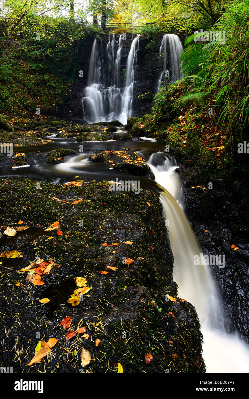 ess-na-crub waterfall falls autumn autumnal inver river glenariff ...