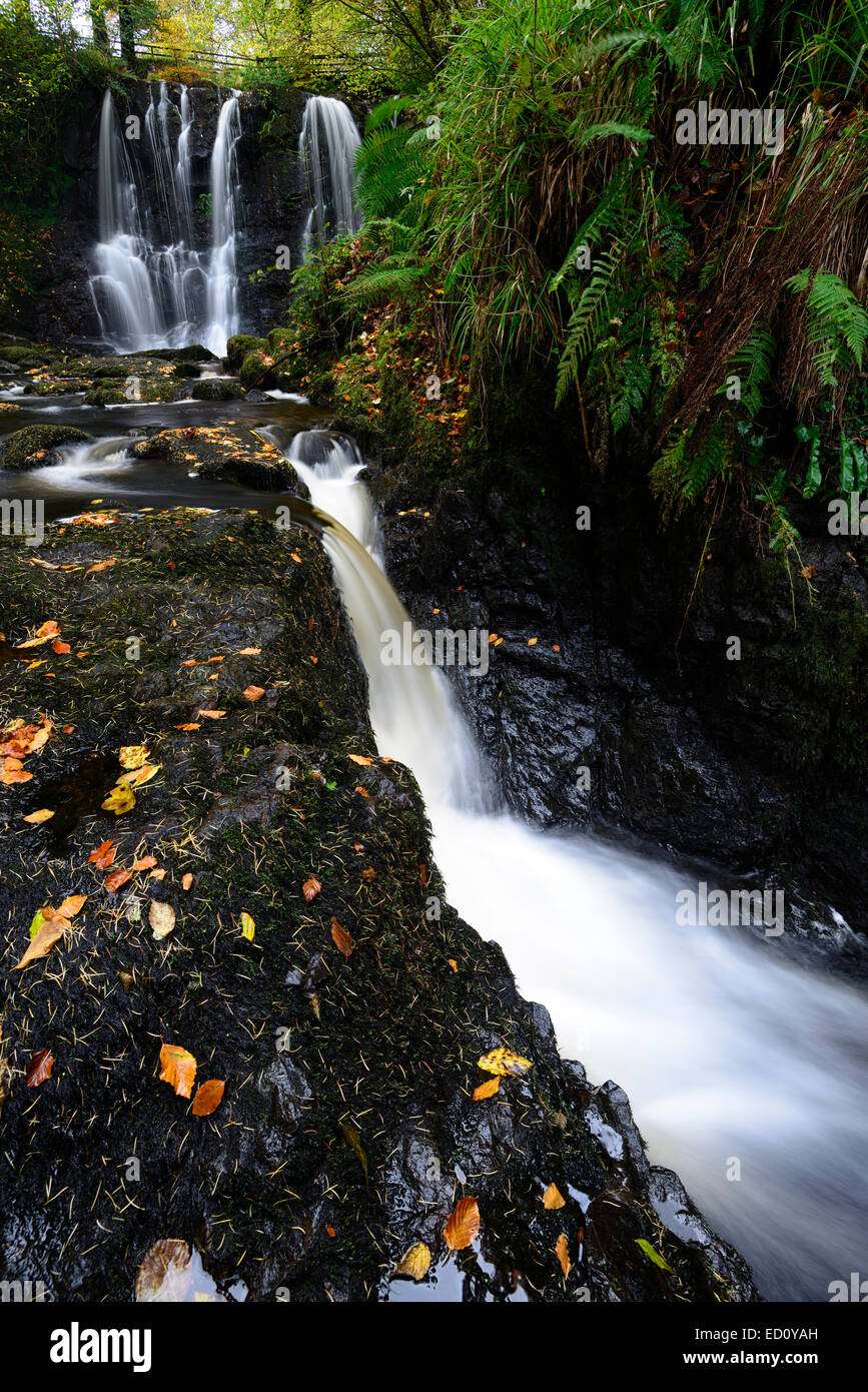 ess-na-crub waterfall falls autumn autumnal inver river glenariff ...