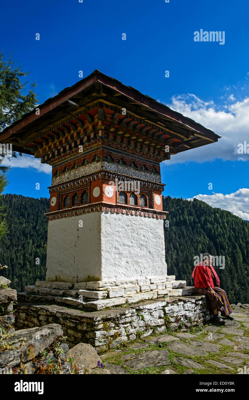 Female pilgram at the Tango Monastery, Bhutan Stock Photo - Alamy
