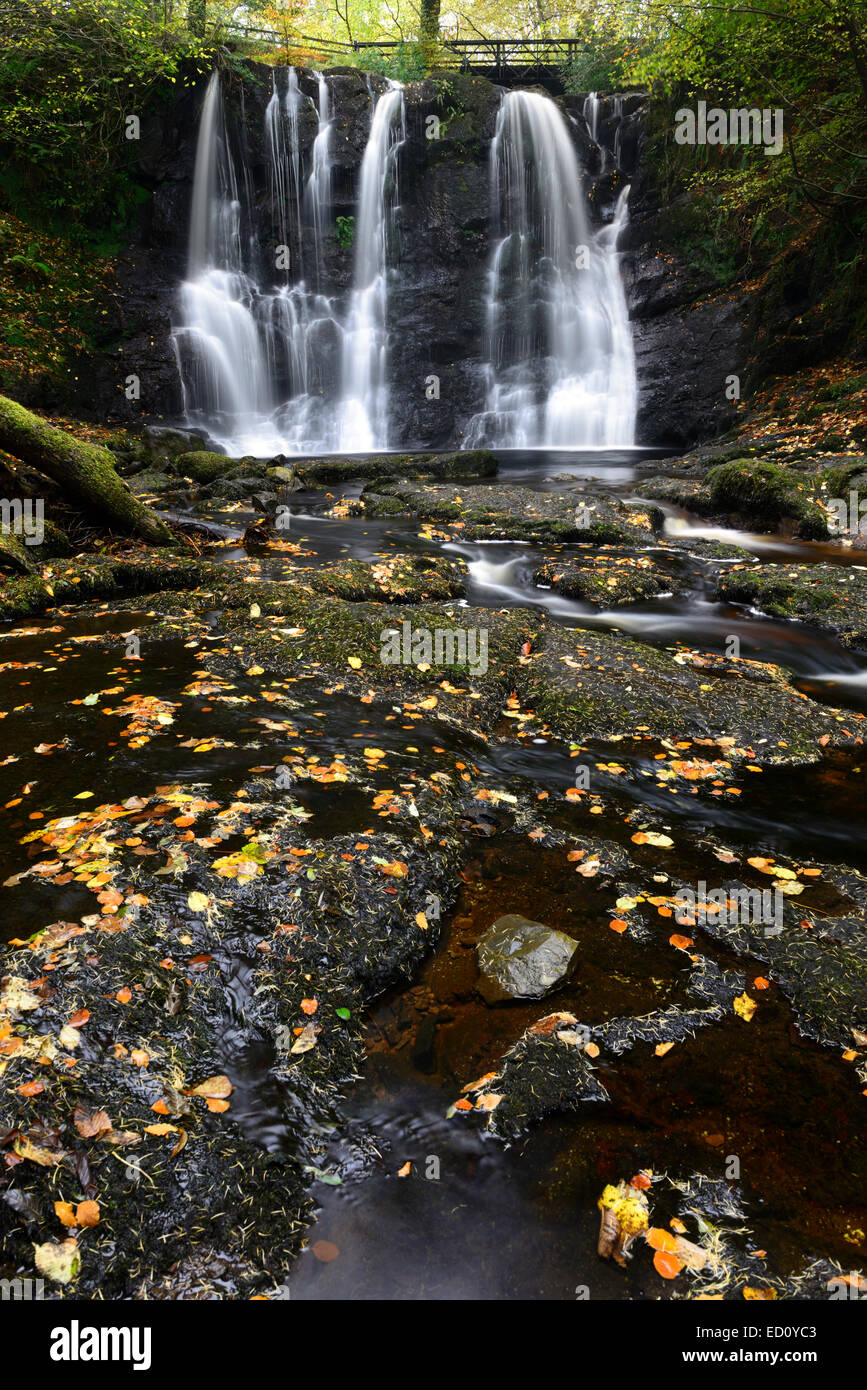 ess-na-crub waterfall falls autumn autumnal inver river glenariff ...