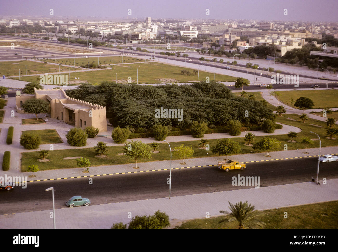 Kuwait October 1966. Jahra Gate from Sheraton Hotel, Kuwait City in ...