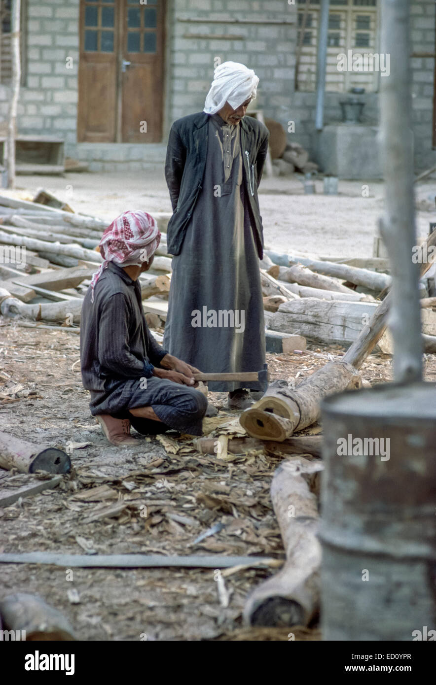 Kuwait March 1968. Nakhoda, or Ship's Master, Discussing Work with one ...