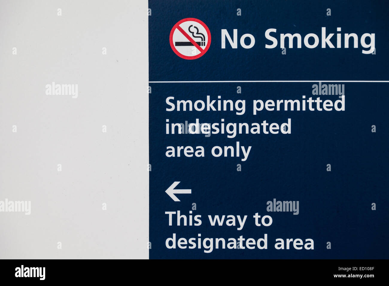 Designated smoking area sign hi-res stock photography and images - Alamy