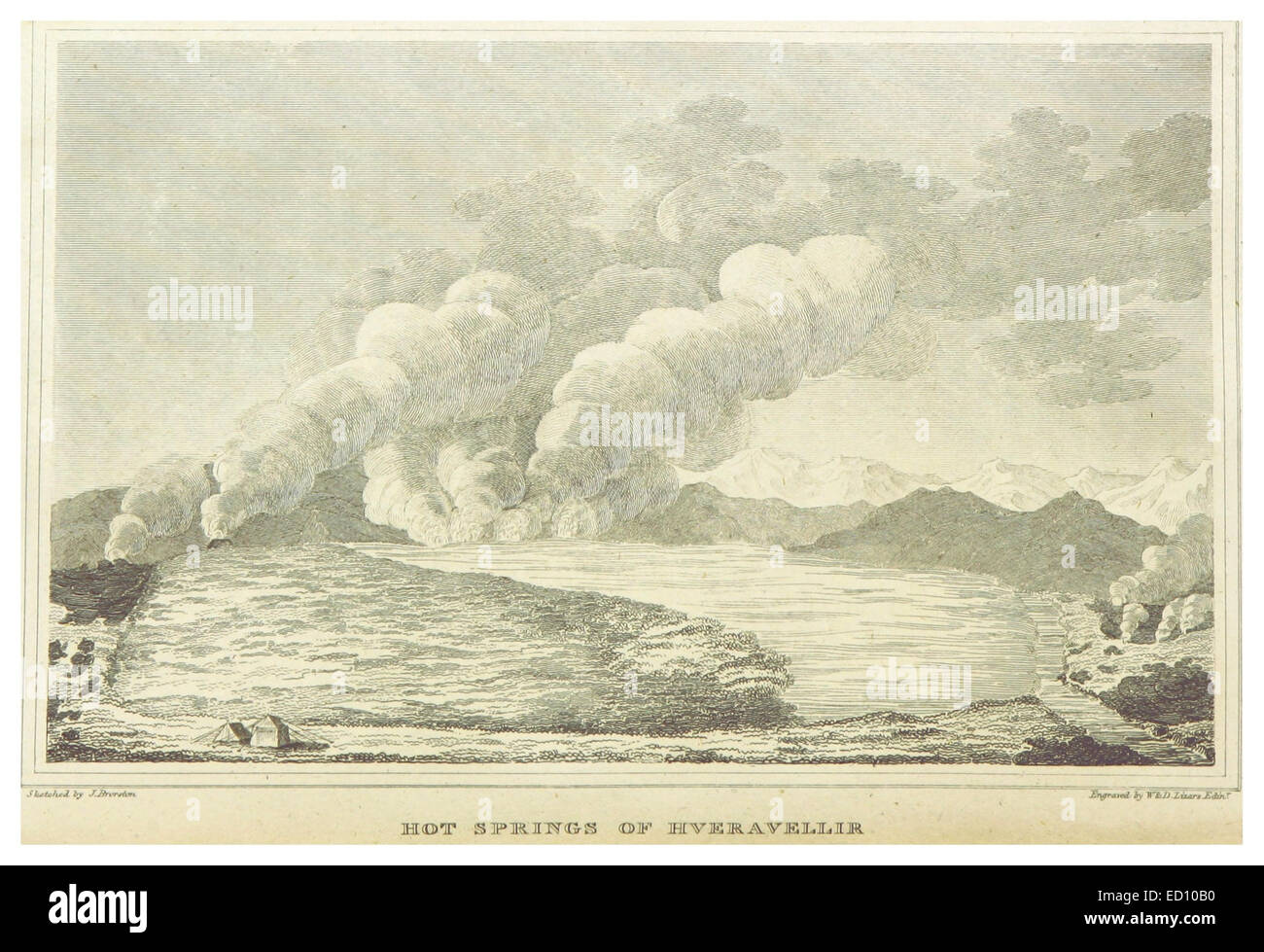 Old map of hot springs hi-res stock photography and images - Alamy