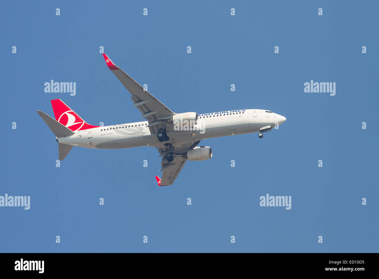 ISTANBUL, TURKEY - AUGUST 16, 2014: Turkish Airlines Boeing 737-800 ...