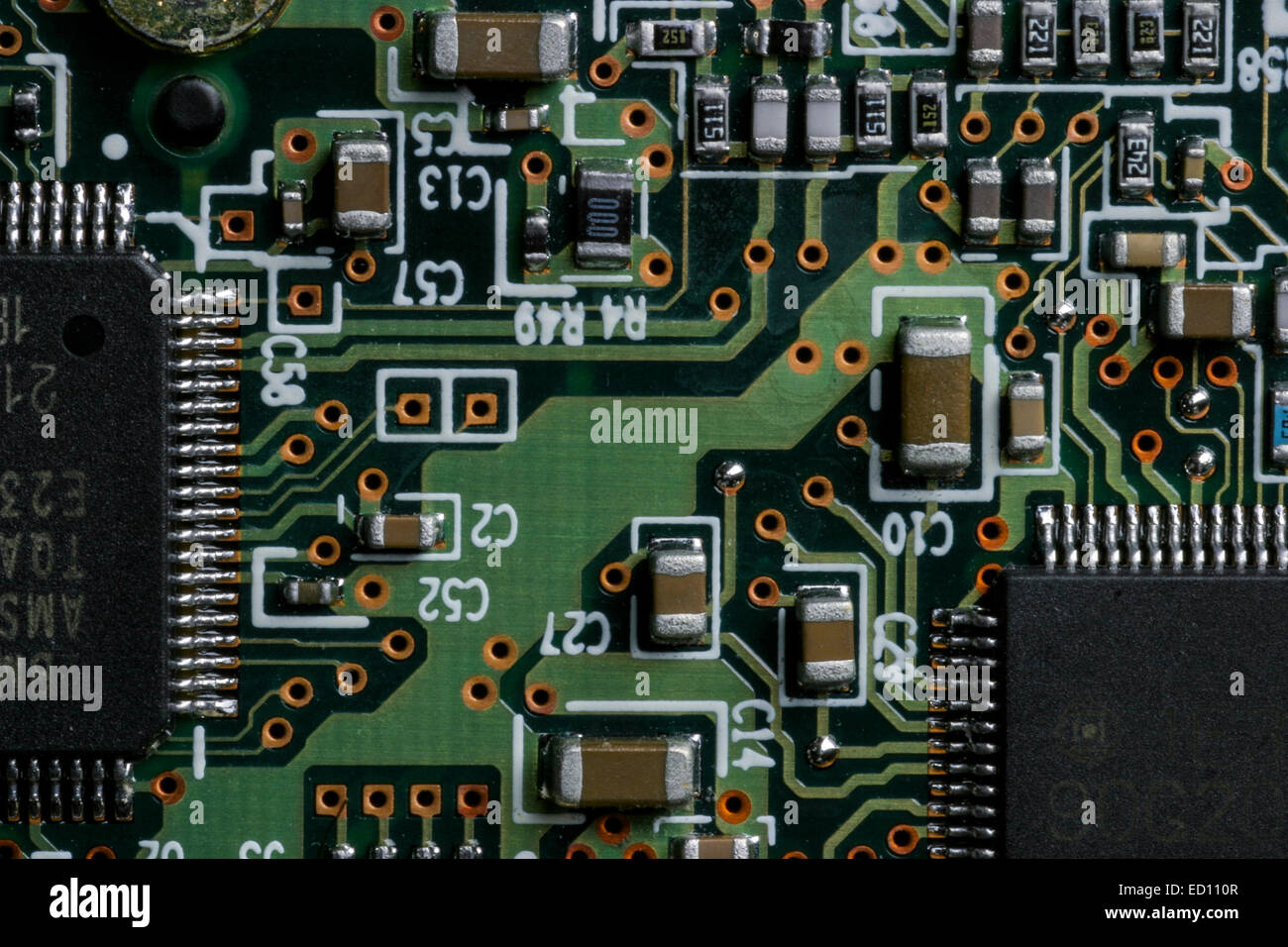 inside a computer hard drive, circuit boards, platters, disks Stock ...