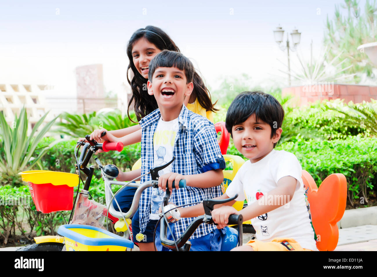 indian children Cycle Riding Stock Photo - Alamy