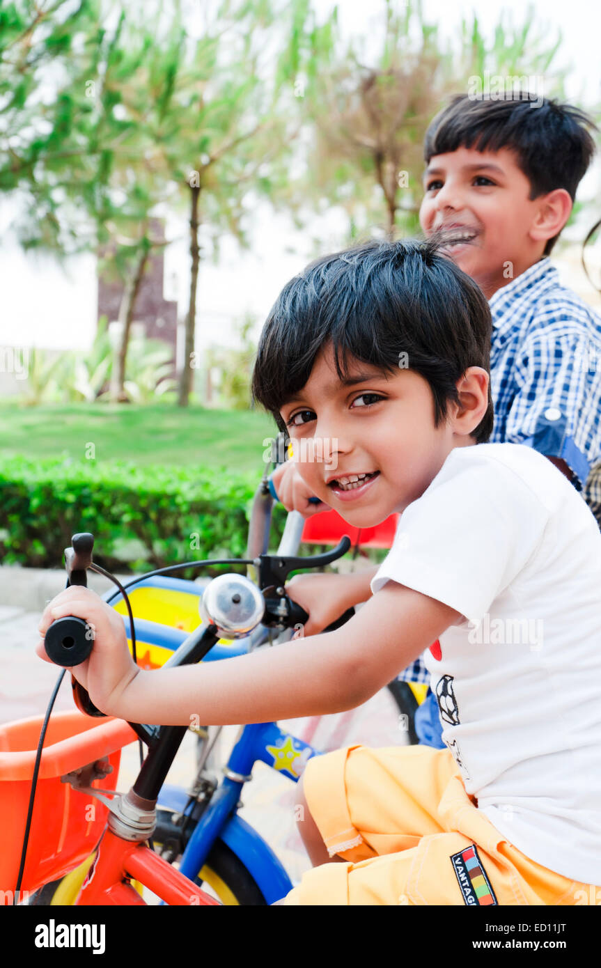 indian children Cycle Riding Stock Photo - Alamy