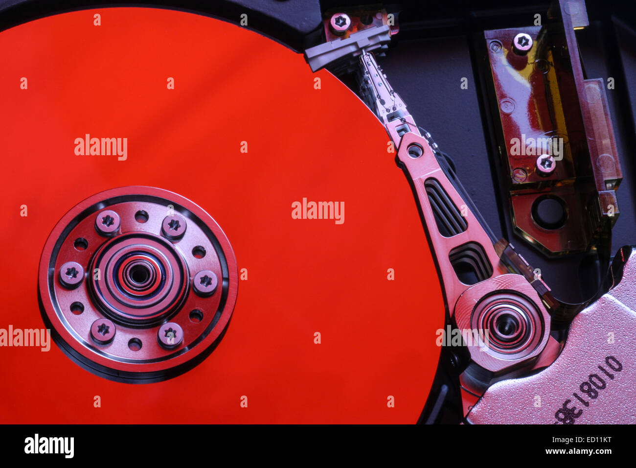 inside a computer hard drive, circuit boards, platters, disks Stock ...