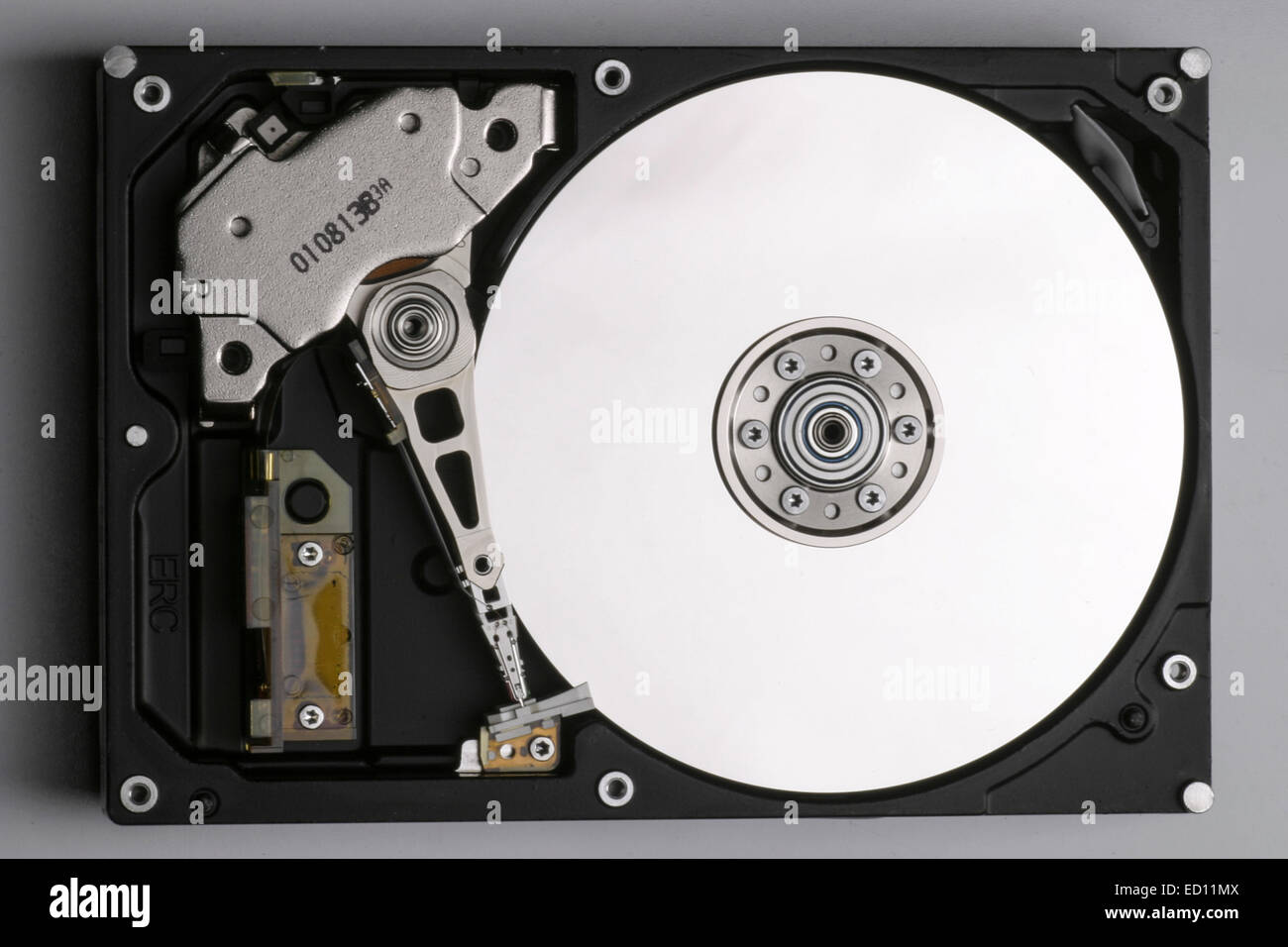 inside a computer hard drive, circuit boards, platters, disks Stock ...