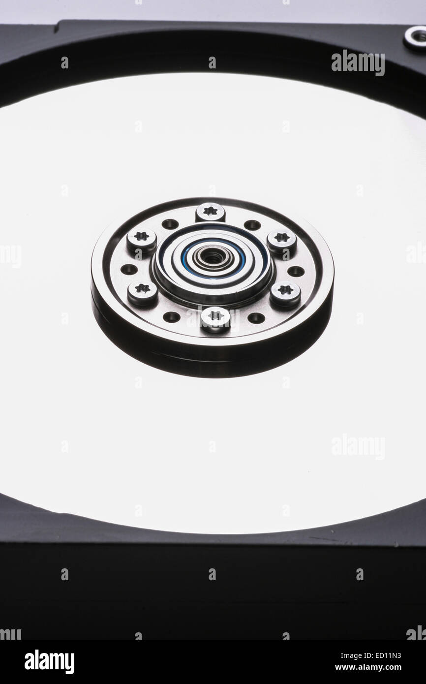 inside a computer hard drive, circuit boards, platters, disks Stock ...