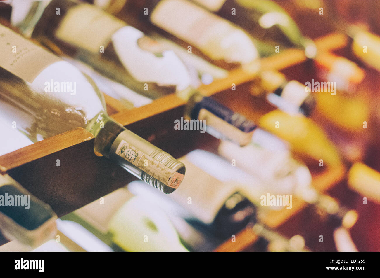 wine for fine dining, kept in cold storage shelf Stock Photo - Alamy