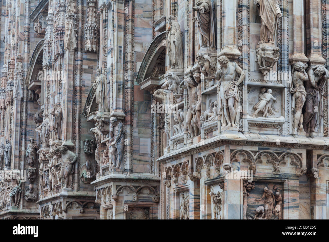 Abstract image of complex details on the front exterior wall of the ...