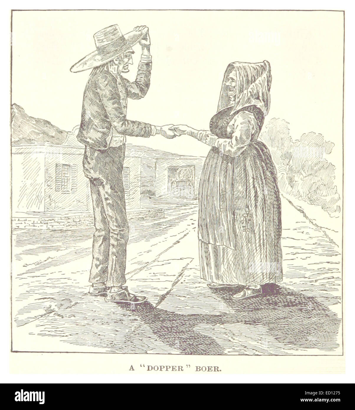 This illustration from 1888 shows a 'Dopper' Boer, a term referring to ...
