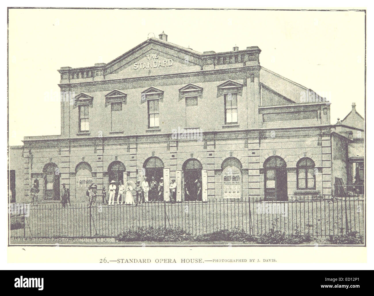 This 1893 illustration shows the Standard Opera House in Johannesburg ...