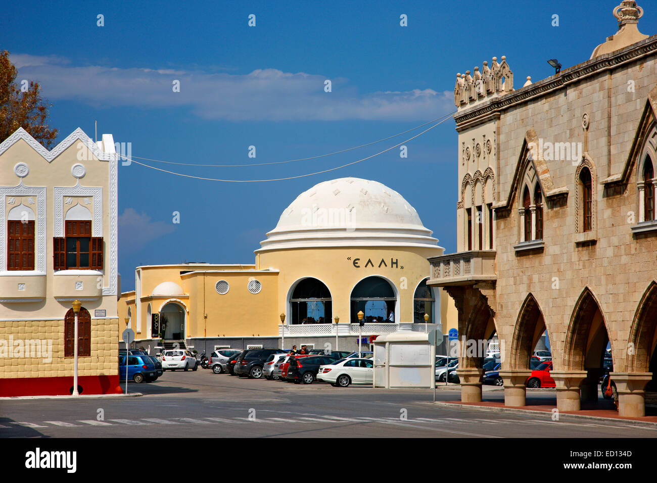 The beautiful "Ronda Elli" café - restaurant, next to the building of ...